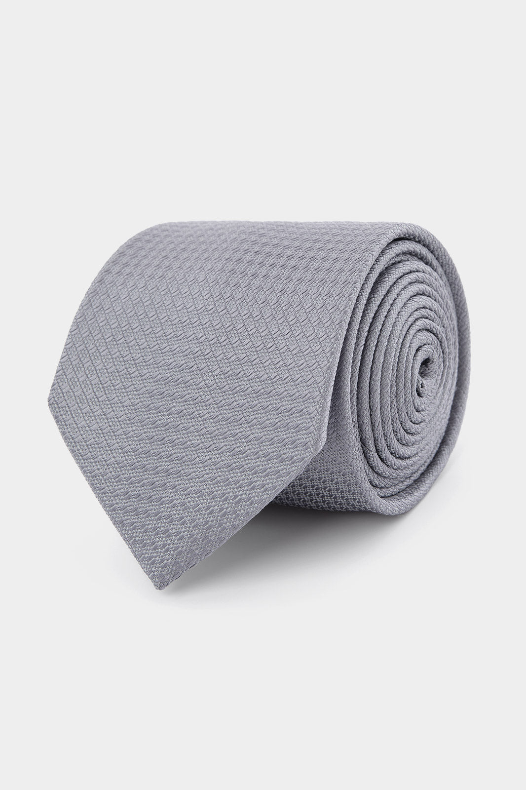 100% Silk Tie - Textured Light Grey | Danyberd