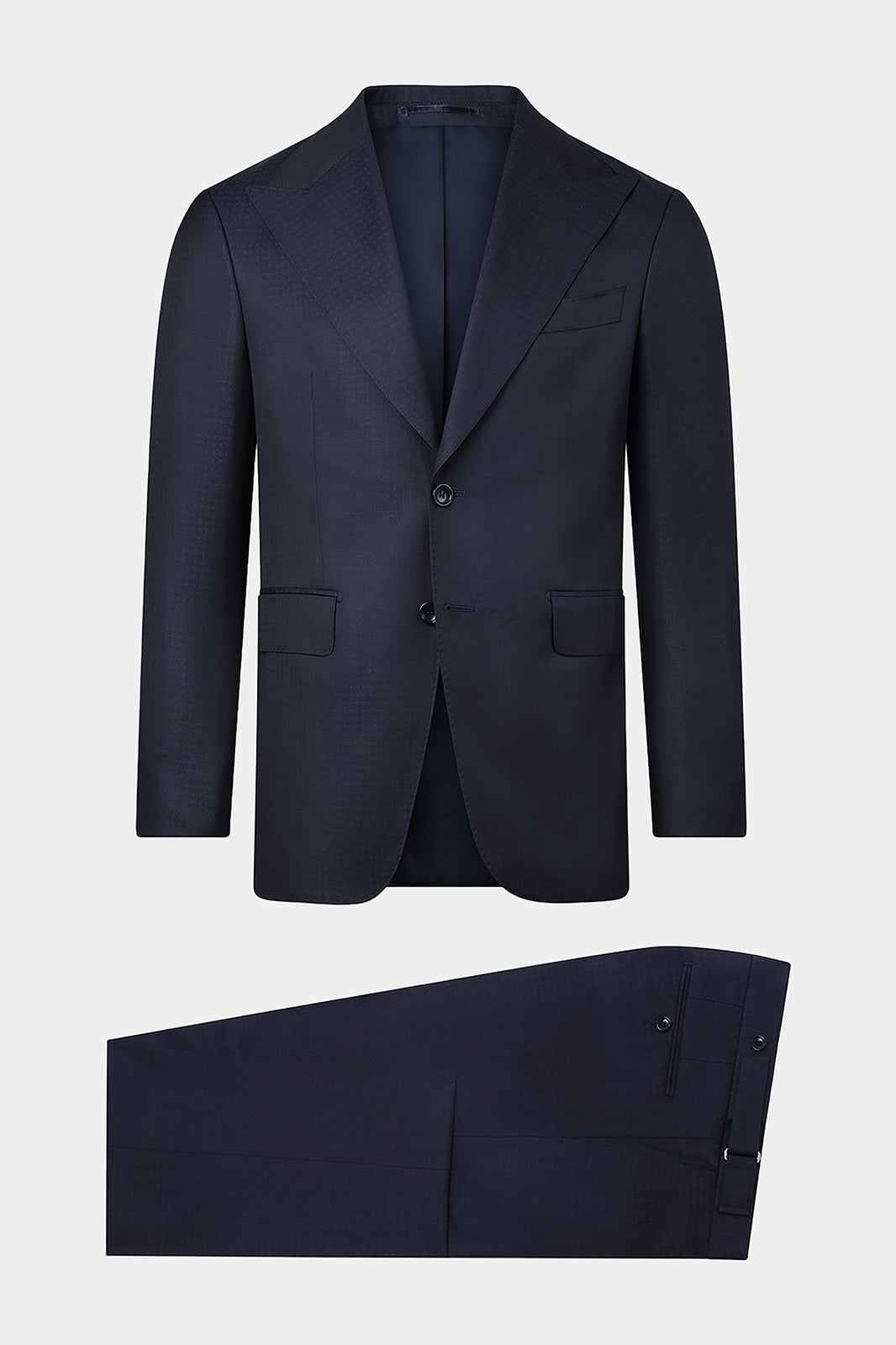 Costume revers flèche - Bleu marine texturé | Danyberd