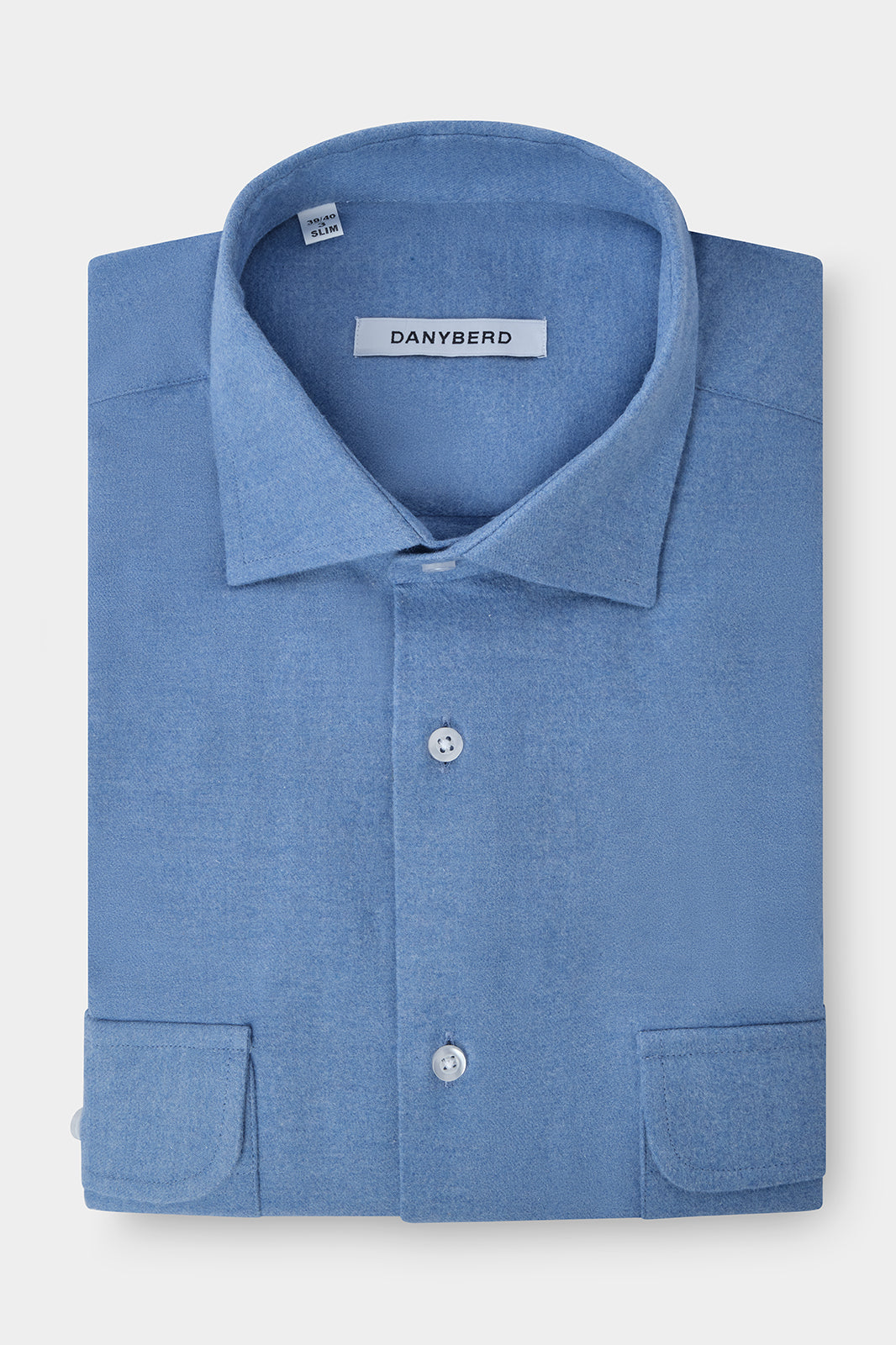 Shirt with chest pocket with flap - Intense blue | Danyberd